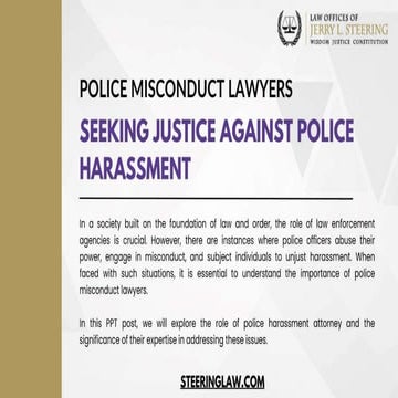 Police Misconduct Lawyers - Law Office of Jerry L. Steering | PPTX