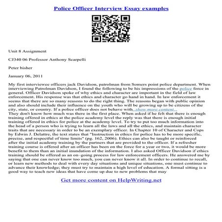 Police Officer Essay | PDF