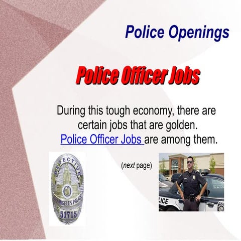 Police officer jobs | ODP