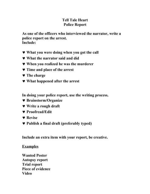 The Tell Tale Heart Police