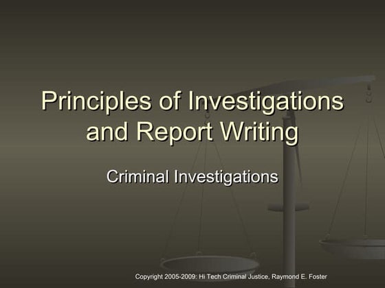 Incident Report Writing | PPTX | Law