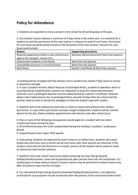 School Policies and Their Functions School Policies and Their Functions School Policies and ...