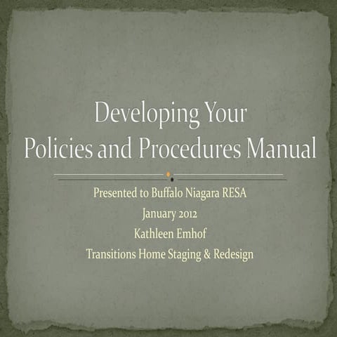 Policies and procedures | PPT