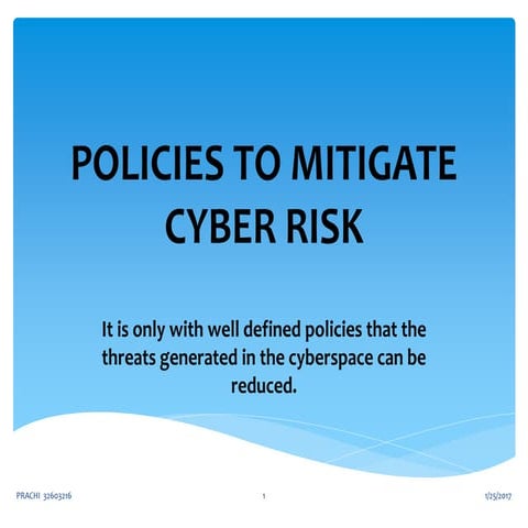 Policies to mitigate cyber risk | PPTX
