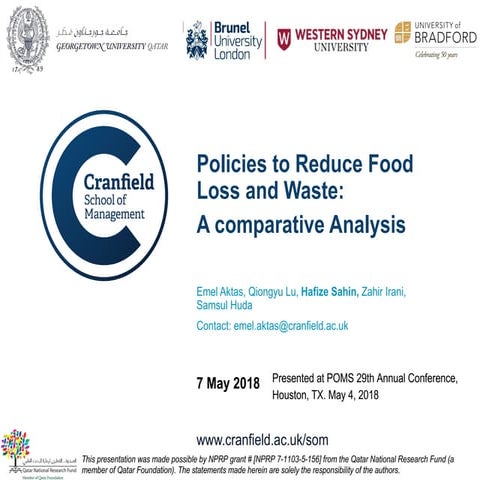 Policies to reduce food loss and waste a comparative analysis | PDF