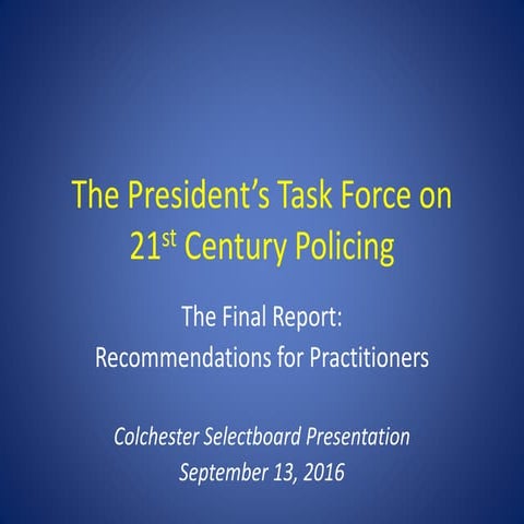 21st Century Policing Presentation | PPTX