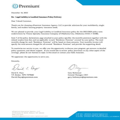 Mandatory Property Damage Liability Insurance Coverage Options | PDF