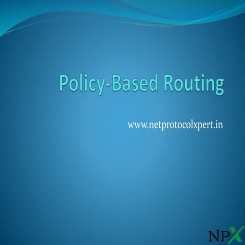 Policy Based Routing Pptx Computer Networking Computing