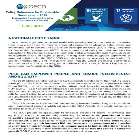 Policy Coherence for Sustainable Development 2019: Empowering People ...