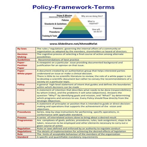 Policy framwork-related-terms | PDF
