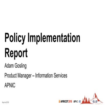 Policy implementation Report | PPT