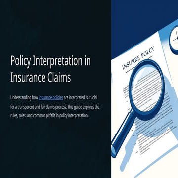 Policy-Interpretation-in-Insurance-Claims | PPTX