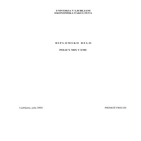 Policy mix-v-emu | PDF