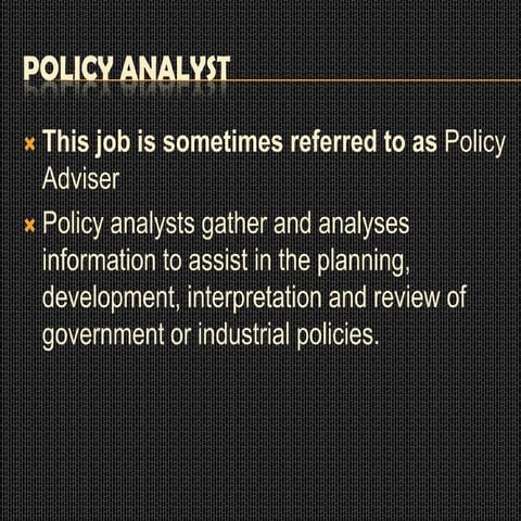 Policy analyst | PPTX