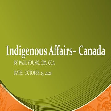 Policies and Affairs| Indigenous (First Nations| Analysis and ...