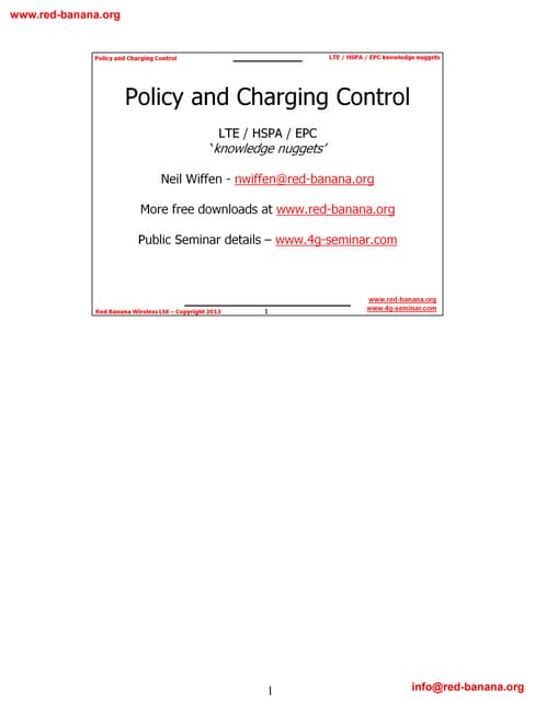 Policy Control and Real-Time Charging Workshop Sample | PPT