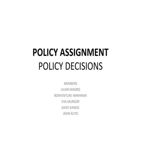 Policy assignment | PPT