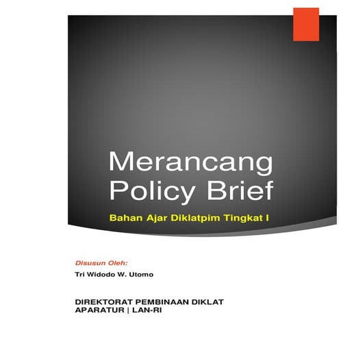 Menulis Policy Paper dan Policy Brief | PDF