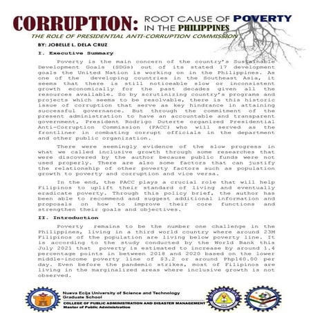 CORRUPTION:Root Cause of Poverty in the Philippines | PDF
