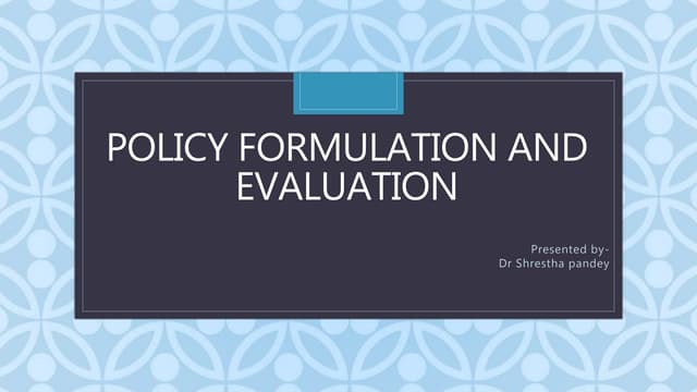 POLICY MAKING PROCESS | PPT