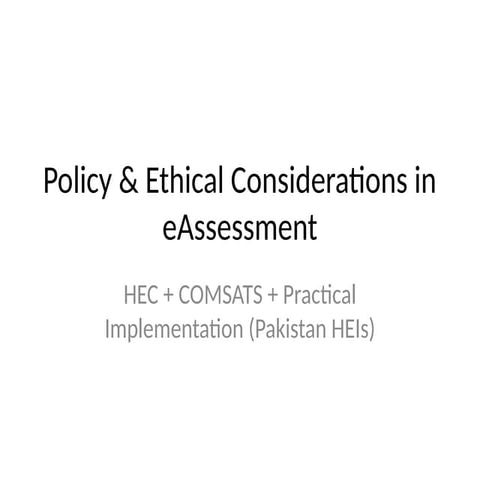 HEI Policy e-assessment by HEC_COMSATS_Expanded.pptx