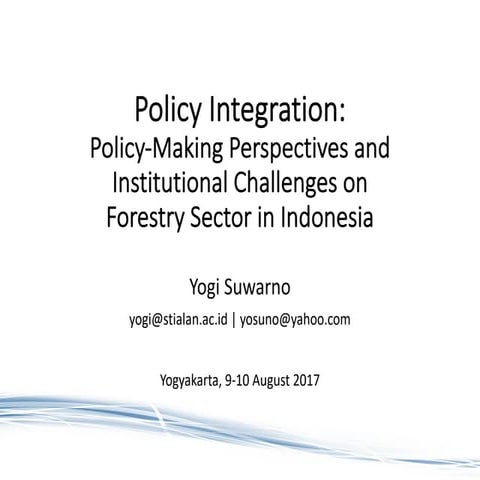Policy integration | PDF | Political Issues & policy | Politics
