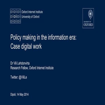 Policy Making in the Digital Era | PPTX