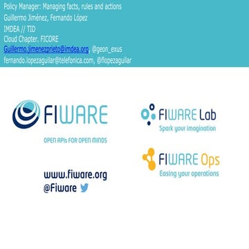 FIWARE Policy Manager - Bosun | PPTX