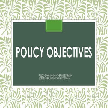 Policy objectives | PPTX