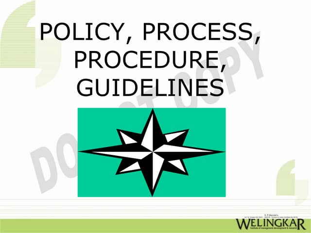 Policy and procedure | PPTX