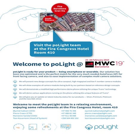 poLight invite for MWC 2019 | PDF