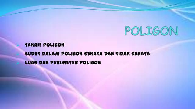Polygon(tingkatan 1) | PPT
