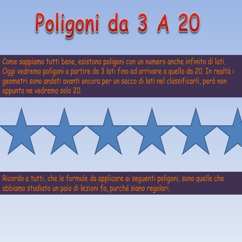 Poligoni da 3 a 20 lati | PPTX