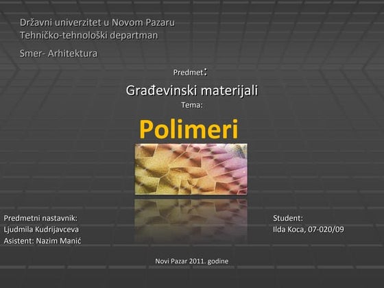 Polimeri 2 | PPT