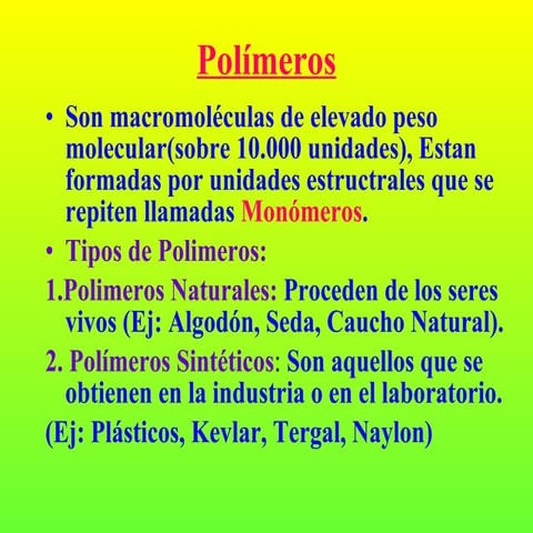 Polimeros | PPT