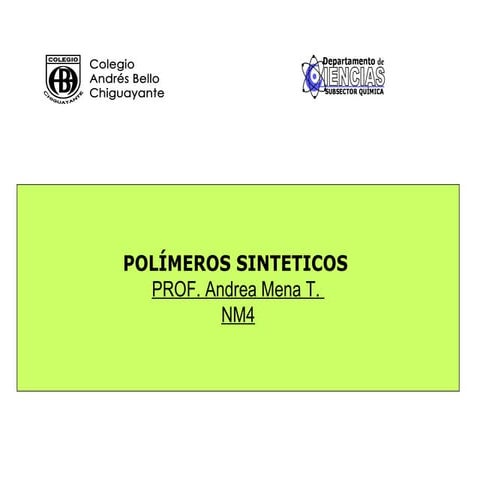 Polimeros conjugados | PPTX