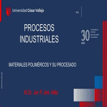 proceso industriales de los materiales poliméricos | PPTX