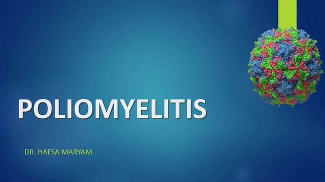 Poliomyelitis | PPTX