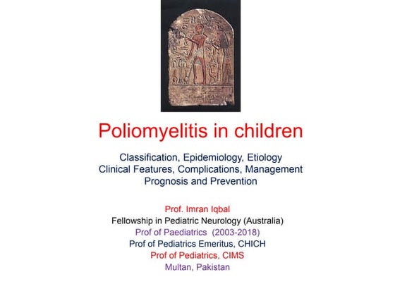 Poliomyelitis | PPTX