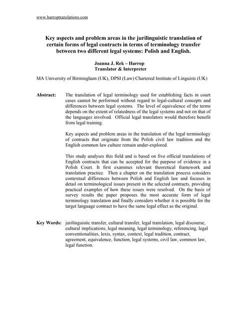 Legal translator as a communicator. A review of Borja Albi and Prieto ...