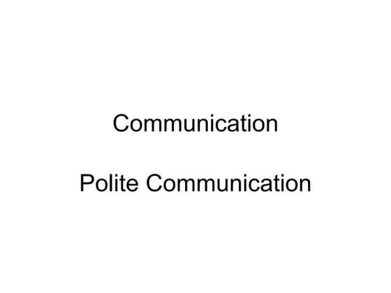 Using Polite Expressions | PPT