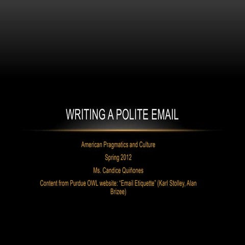 Polite email | PPT