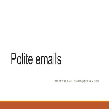 Polite emails | PPT