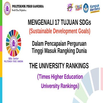 POLITEKNIK PIKSI GANESHA SDGs Tujuan sdg | PDF