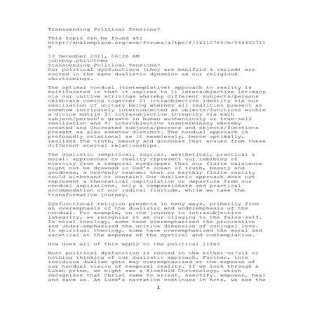 Political tensions | PDF