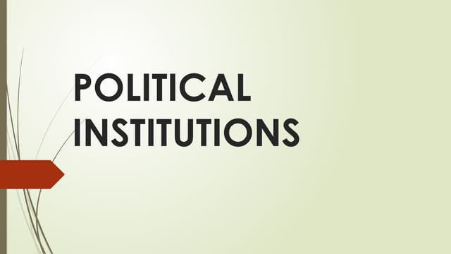 POLITICAL AND LEADERSHIP STRUCTURES | PPTX | Politics