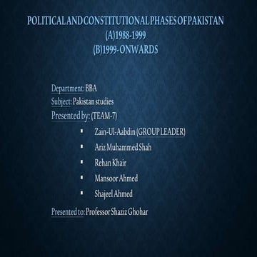 Pakistan Constitutional Amendments | PPTX