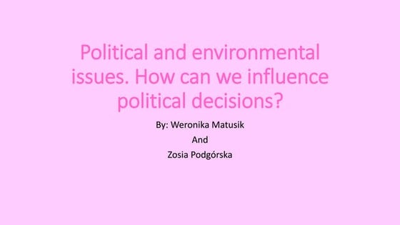 Sustainable living in Poland | PPTX