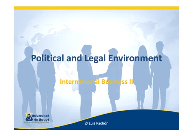 International Marketing - The Political Environment: A Critical Concern ...