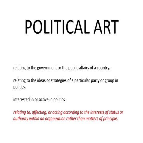 Political Art | PPTX | Modern Art | Fine Art